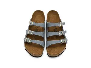 BIRKENSTOCK Florida Oiled Leather Dress Sandals - Gray