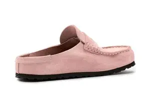 BIRKENSTOCK Naples Suede Clogs - Pink