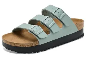 BIRKENSTOCK Florida Platform Vegan Sandals - Gray