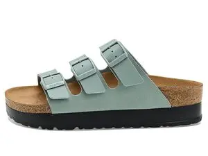BIRKENSTOCK Florida Platform Vegan Sandals - Gray