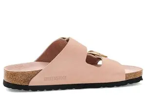 BIRKENSTOCK Arizona Big Buckle Nubuck Dress Sandals - Pink