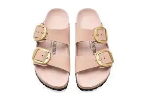 BIRKENSTOCK Arizona Big Buckle Nubuck Dress Sandals - Pink