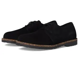 BIRKENSTOCK Uppsala Low Lace Up Suede Boots - Black