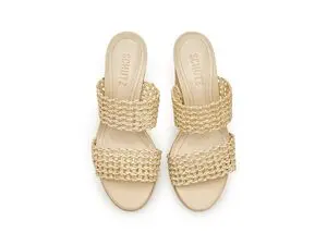Schutz Aberdeen Raffia Platform Heeled Sandals
