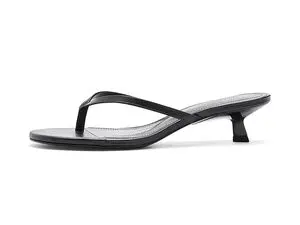 Schutz Carolyn Kitten Heel Thong Sandals - Black