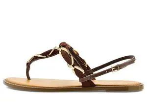 Schutz Camellia Strappy Sandals With Chain Link Detailing - Brown
