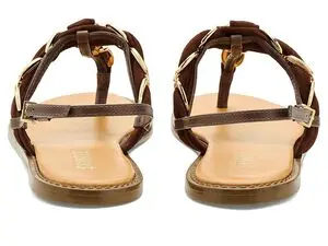 Schutz Camellia Strappy Sandals With Chain Link Detailing - Brown