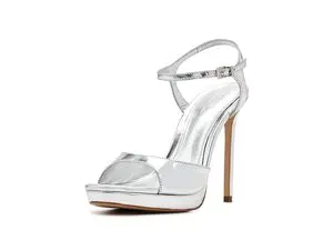 Schutz Scarlett Platform Sandals - Silver