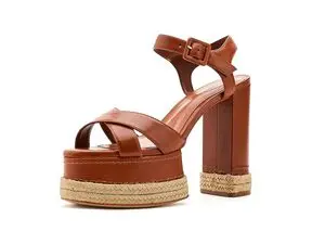 Schutz Hilda Rope High Platform Sandals - Tan