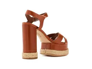 Schutz Hilda Rope High Platform Sandals - Tan