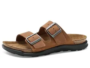 BIRKENSTOCK Arizona Rugged Leather Dress Sandals - Tan
