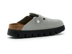 BIRKENSTOCK Boston Suede Clog - Gray