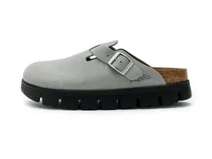 BIRKENSTOCK Boston Suede Clog - Gray