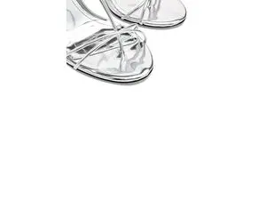 Schutz Jules Strappy Stiletto Sandals - Silver