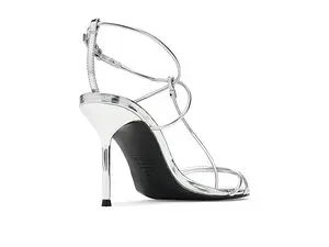 Schutz Jules Strappy Stiletto Sandals - Silver