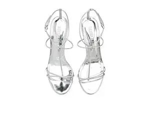 Schutz Jules Strappy Stiletto Sandals - Silver