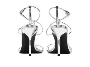 Schutz Jules Strappy Stiletto Sandals - Silver