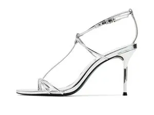 Schutz Jules Strappy Stiletto Sandals - Silver