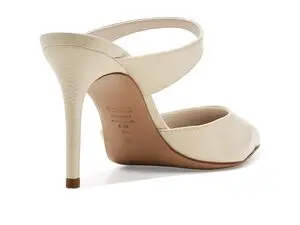 Schutz Laureen Pointed Toe Stiletto Mules - White