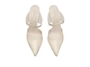 Schutz Laureen Pointed Toe Stiletto Mules - White