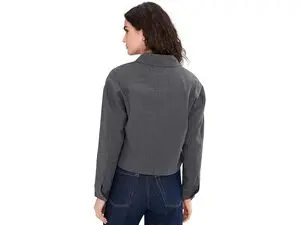 Vince Camuto Cropped Shacket With Embellished Pockets