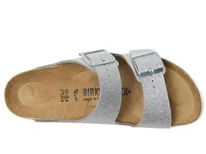 BIRKENSTOCK Arizona Shiny Glitter Sandals - Silver
