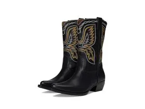 FRYE AND CO. Irlene Short Deco Stitch Cowboy Boots - Black