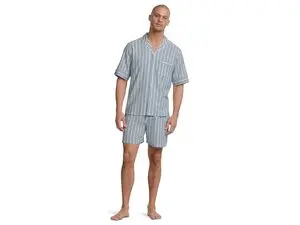 Eberjey Classic Stripe Pajama Set - Blue