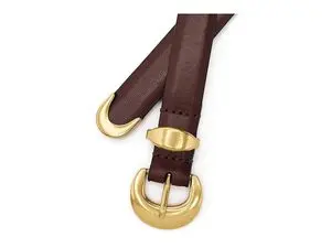 Madewell Domed Buckle Leather Belt - Brown