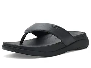 Fitflop F-mode Go Toe-post Wedge Sandals - Black