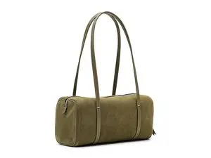 Madewell The Brioche Shoulder Bag In Suede - Olive