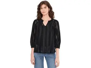 Vince Camuto Raglan Peasant Blouse - Black