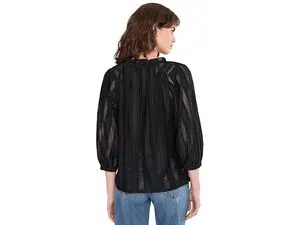 Vince Camuto Raglan Peasant Blouse - Black