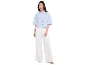 Vince Camuto Puff Sleeve Cotton Button-up Shirt
