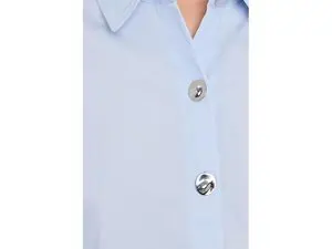 Vince Camuto Puff Sleeve Cotton Button-up Shirt