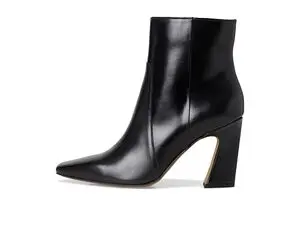 Vince Camuto Bayla Croc Embossed Pointed Toe High Heel Ankle Boots - Black