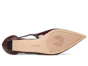 Vince Camuto Valkie Studded Kitten Heel T-strap Flat Mule - Orange