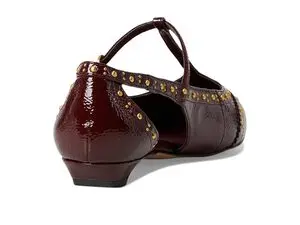 Vince Camuto Valkie Studded Kitten Heel T-strap Flat Mule - Orange