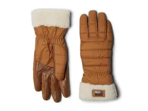 UGG UGG All Weather Fluff Cuff Gloves With Over-Mitts Brown