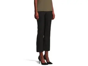 Vince Mid Rise Pintuck Crop Flare Pants - Black