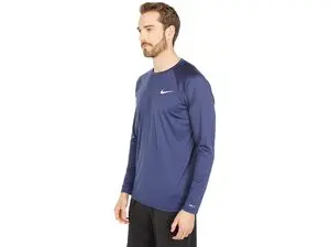 Nike Essential Long Sleeve Hydroguard Swim Shirt - Navy