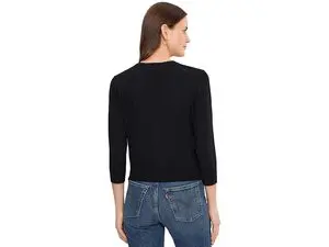 Vince Elbow Sleeve V-neck Cardigan - Black