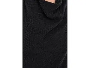 Vince Shadow Grid Cowl Neck Top - Black