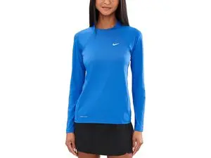 Nike Dri-fit Uv Long Sleeve Hydroguard Swimwear - Blue