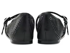 Madewell Remy Perforated Leather Mary Jane Flats - Black