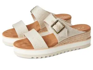 Toms Diana Mule Wedge Sandals With Buckle Detail - Gray