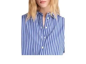 Madewell Poplin Drawstring Shirt - Blue