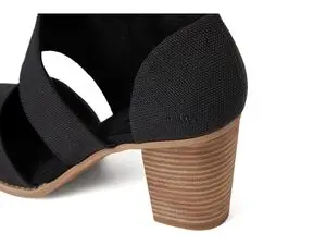Toms Milan Block Heel Shoes - Black