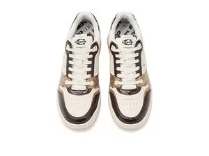 COACH Soho Signature Patent Leather Sneakers - Brown