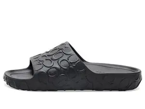 COACH Embossed Monogram Slides - Black
